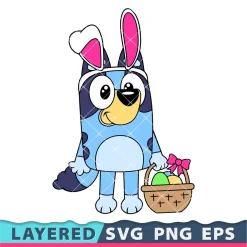 Bluey Easter SVG and PNG Files for Festive Crafts – SVG Fanart