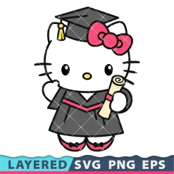 Hello Kitty Graduation SVG And PNG Files From Sanrio – SVG Fanart