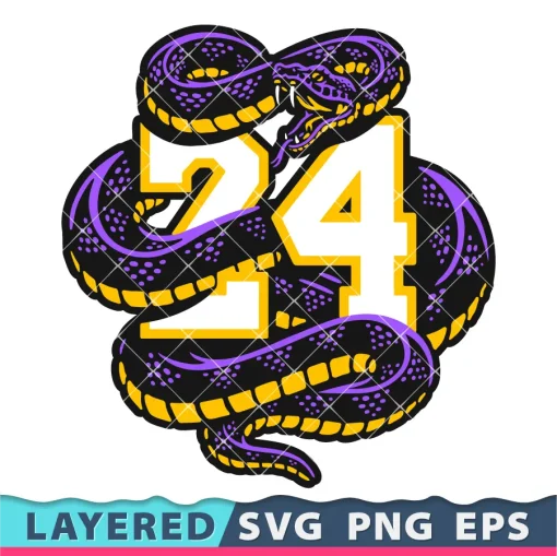 Kobe Bryant Black Mamba 24 SVG And PNG Files For Lakers Fans – SVG Fanart