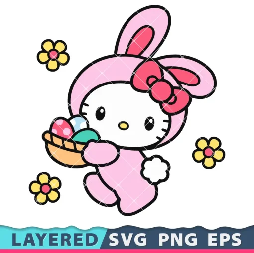 Easter Hello Kitty Bunny SVG And PNG Files From Sanrio – SVG Fanart