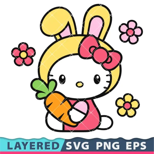 Spring Hello Kitty Bunny SVG And PNG Files From Sanrio – SVG Fanart
