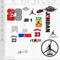 Air Jordan Logo Bundle SVG, Transparent Nike Jumpman PNG For Basketball ...