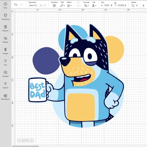 Bandit Heeler SVG, Transparent Bluey PNG, Best Dad Design – SVG Fanart