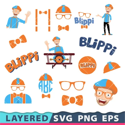 Blippi SVG, Transparent Blippi PNG for Kids’ Projects – SVG Fanart
