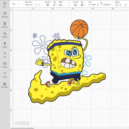 🔥 SpongeBob Basketball Nike Swoosh SVG | Funny Sports PNG for Cricut