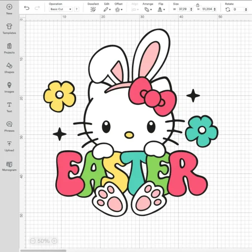 Easter Hello Kitty Bunny Ears SVG, Transparent Sanrio Holiday PNG – SVG ...