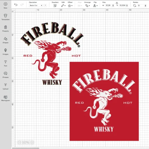 🔥 Fireball Whisky PNG, Layered SVG, Red Hot Logo Cricut