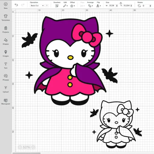 Hello Kitty Halloween Vampire SVG And PNG Files For Crafters – SVG Fanart