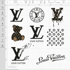Louis Vuitton Logo SVG, Transparent LV Monogram PNG Collection – SVG Fanart