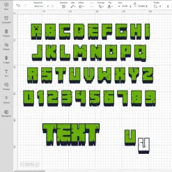 Minecraft Font SVG, Pixel Alphabet PNG, Layered Letters – SVG Fanart
