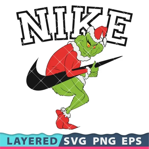 Grinch Nike Christmas SVG, Funny Holiday Sports PNG for Cricut – SVG Fanart