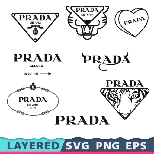 Prada Logo SVG, Transparent Luxury Fashion PNG - SVG Fanart