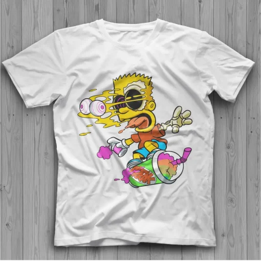 Bart Simpson SVG, Psychedelic PNG, The Simpsons Vector SVG