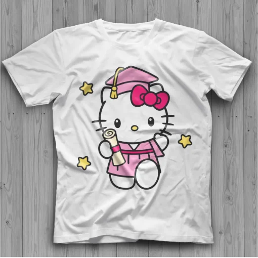 Graduation Hello Kitty SVG, Sanrio Transparent PNG, Graduate Kitty Cricut