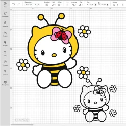 Hello Kitty Bee SVG, Transparent Spring Hello Kitty PNG Clipart Sanrio ...