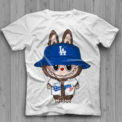 LA Dodgers Labubu SVG, Transparent Baseball Mascot PNG Clipart – SVG Fanart