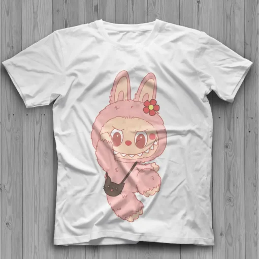 Spring 🌸 Labubu PNG, Pink Flower Layered SVG, Cat Purse Labubu Cricut ...