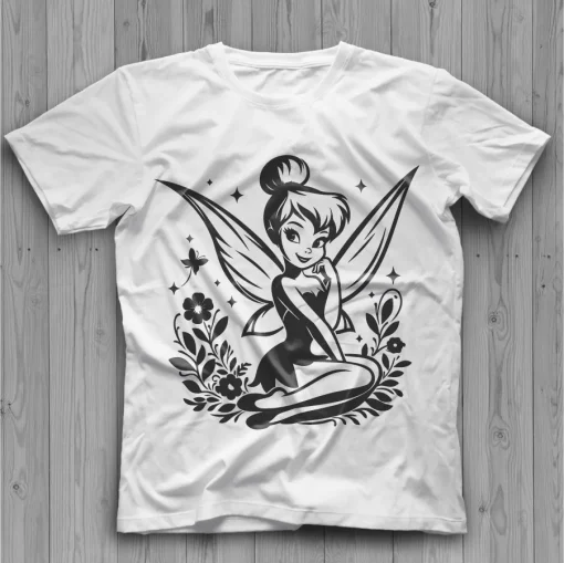 Tinker Bell 🧚‍♀️ SVG PNG, Disney Fairy Wings Flowers Cricut - SVG Fanart