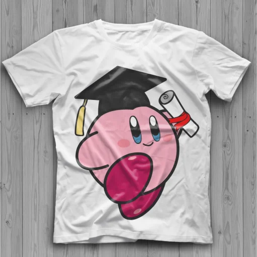 Kirby Graduation PNG, Nintendo Graduate SVG, Kirby Diploma – SVG Fanart