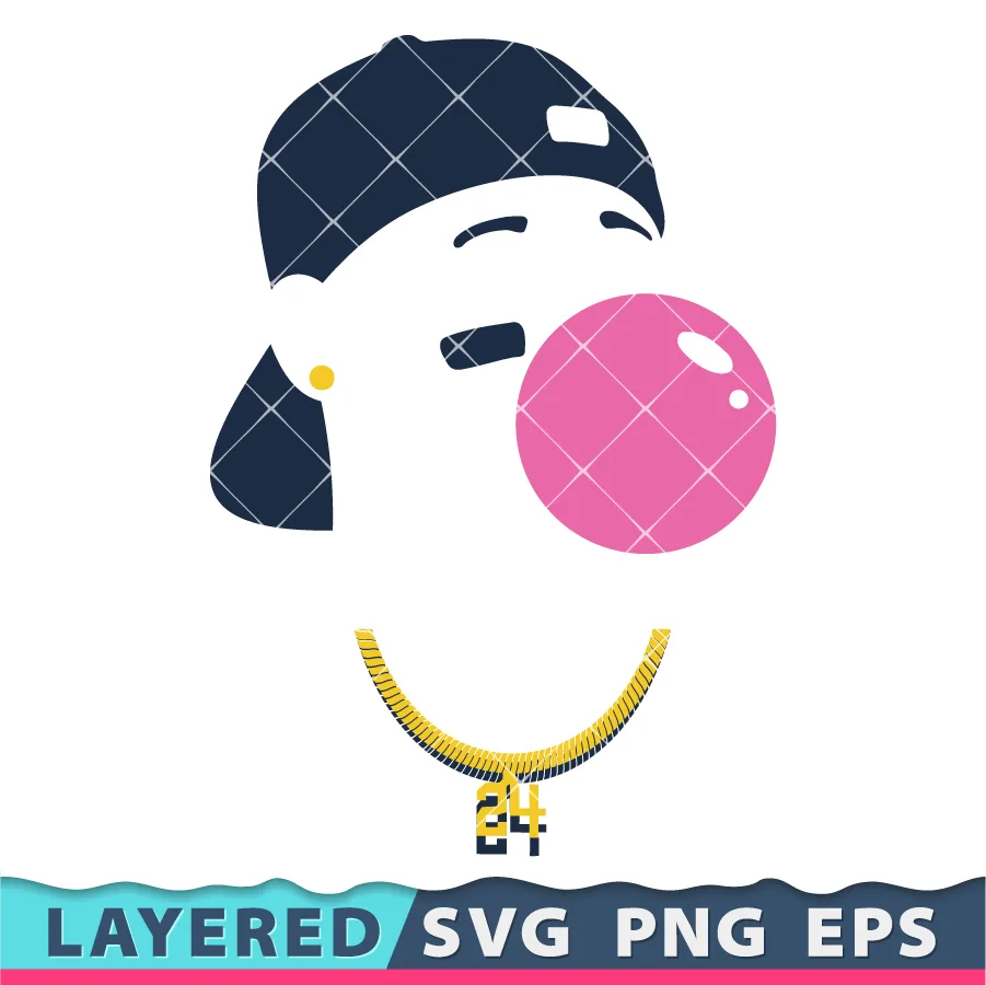 Ken Griffey Jr 24 PNG, Baseball Legend SVG Clipart - SVG Fanart