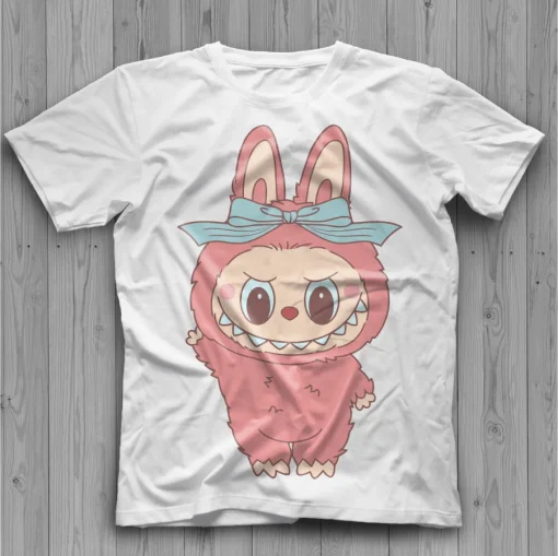 Labubu SVG, Cute Bunny PNG, Labubu Bow Clipart, Layered Cricut – SVG Fanart