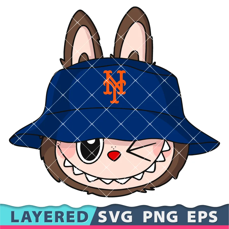 Labubu SVG, New York Mets Labubu PNG, MLB Baseball Cricut – SVG Fanart