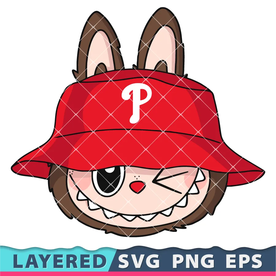 Labubu SVG, Philadelphia Phillies Labubu PNG, MLB Cricut – SVG Fanart