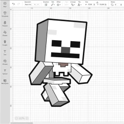 Minecraft Skeleton SVG PNG, Layered Mob Clipart Cricut – SVG Fanart
