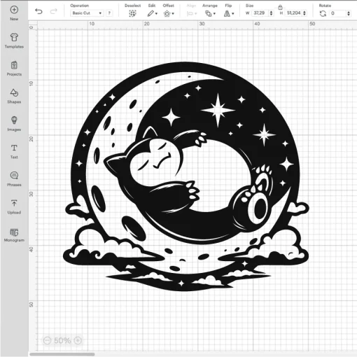 Snorlax PNG SVG, Pokemon Sleeping Moon, Cricut Clipart – SVG Fanart
