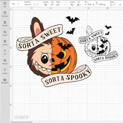 🎃 Labubu Halloween PNG, Pumpkin SVG, Spooky Cute Labubu – SVG Fanart