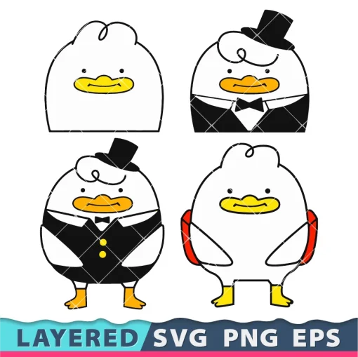 Kpop Duck PNG, Demon Hunter Duck SVG, Korean Duck Clipart - SVG Fanart