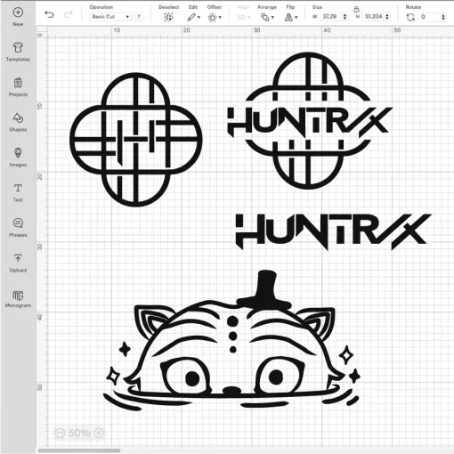 Kpop Demon Hunters SVG PNG, Huntrix Logo Layered Clipart - SVG Fanart