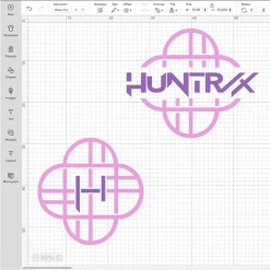 Huntrix Logo SVG PNG, Pink Purple 💜 Layered – SVG Fanart
