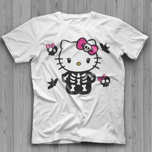 💀 Hello Kitty Skeleton SVG, Halloween Sanrio PNG Cricut - SVG Fanart